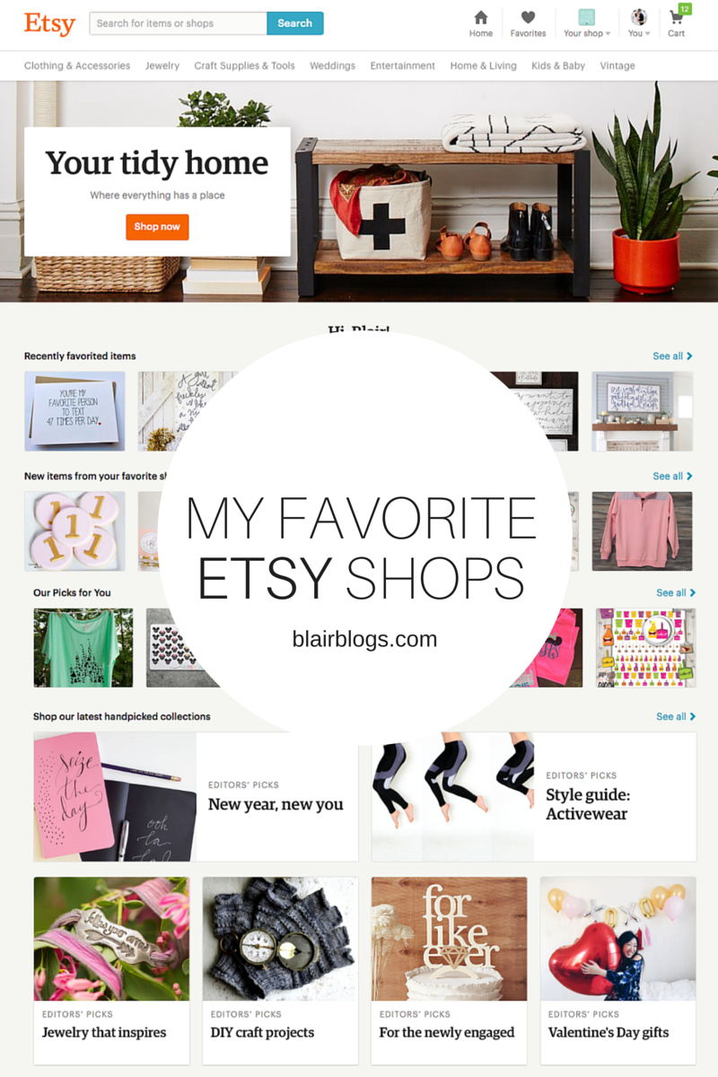 My Favorite Etsy Shops Blair Blogs
